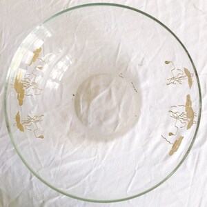 VINTAGE the European Collection Glass Bowl With Etched 12K Gold Flowers ...