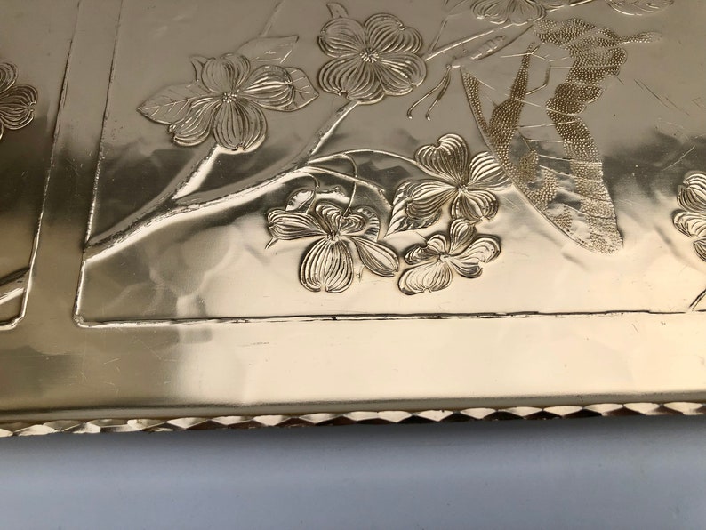 Vintage Arthur Armour Tray Stunning Hammered Aluminum Gold - Etsy