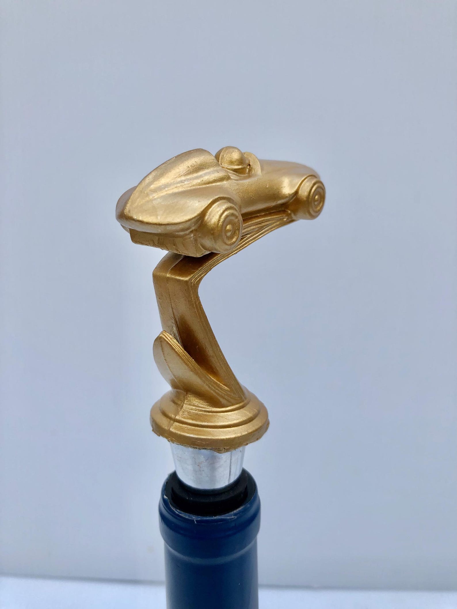 Vintage Race Car Trophy Wine/liquor Topper, Up-cycled, Brass Finish ...
