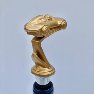 Vintage Race Car Trophy Wine/liquor Topper, Up-cycled, Brass Finish ...