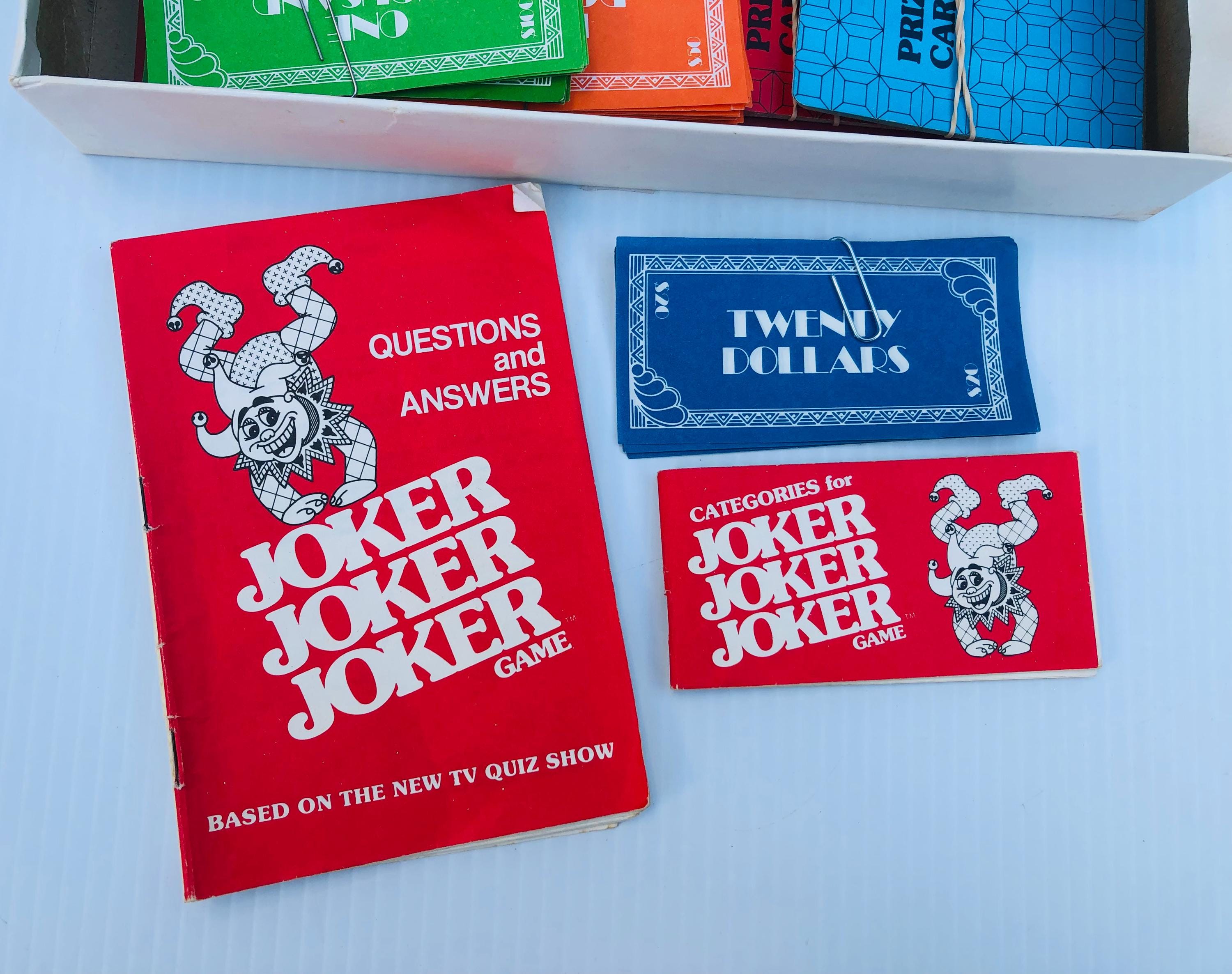 Vintage Milton Bradley Company Game Set, 1970s Game Joker, Joker, Joker ...