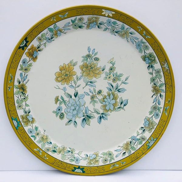 Floral Metal Tray - Etsy