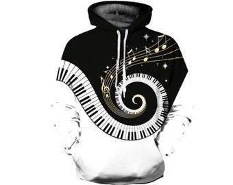 Music Notes Hoodie - Etsy