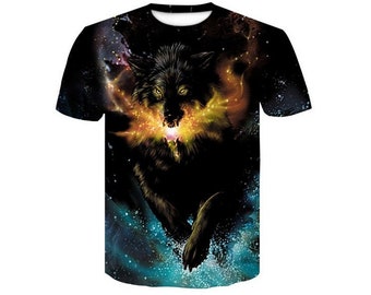 Badass Wolf Shirt - Etsy