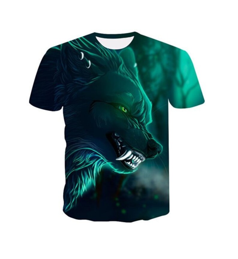 Creative Wolf Tshirt Cool Original Colorful Designed T-shirt - Etsy