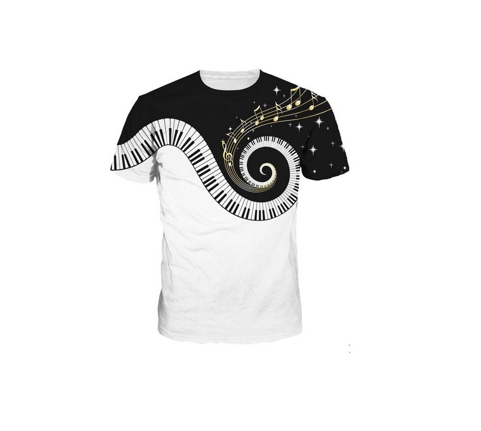 Creative Music Piano Notes Spin All Over Print Tshirt Cool - Etsy