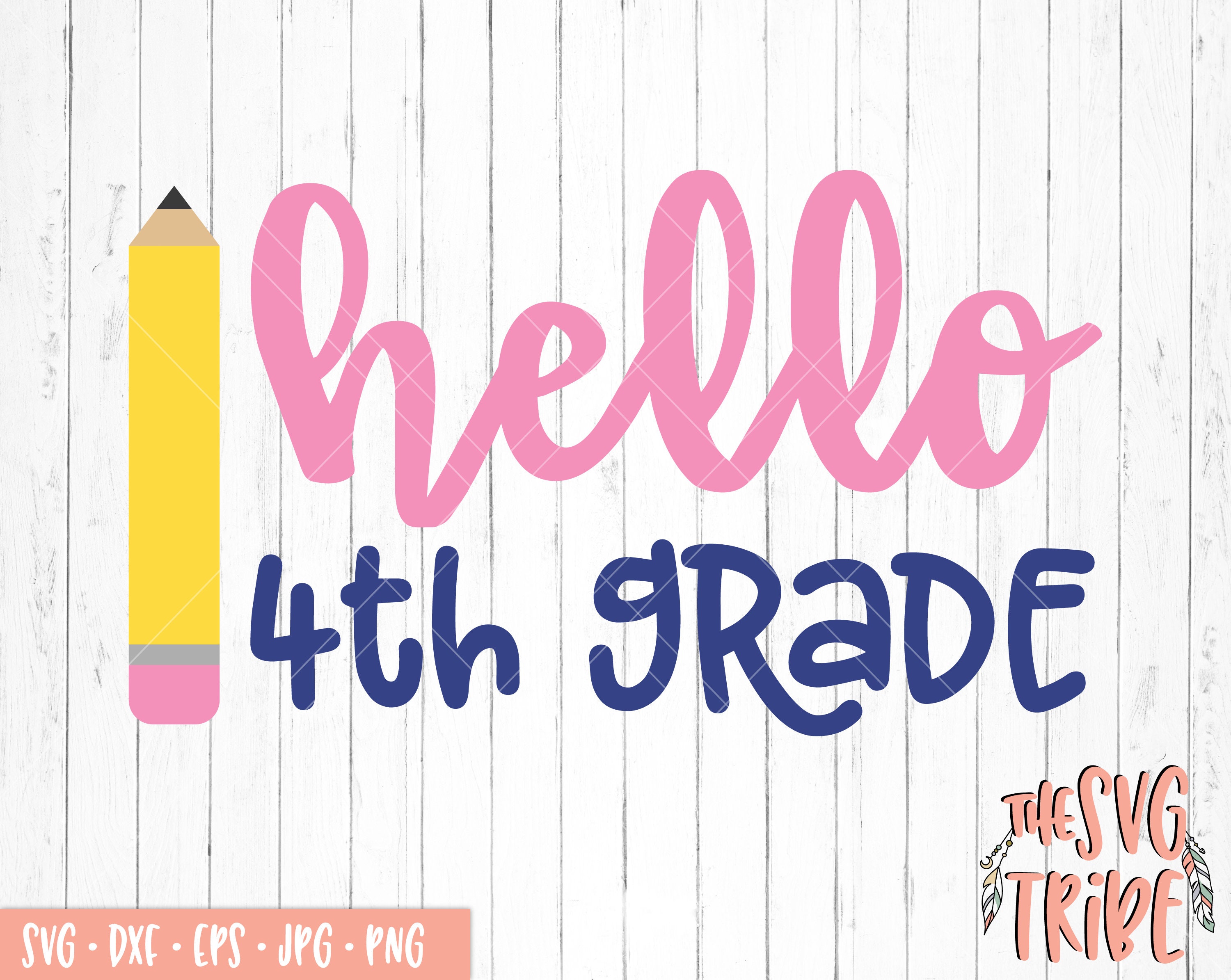 Hello 4th Grade SVG Eps Jpg Png Dxf Files for Cutting - Etsy Australia