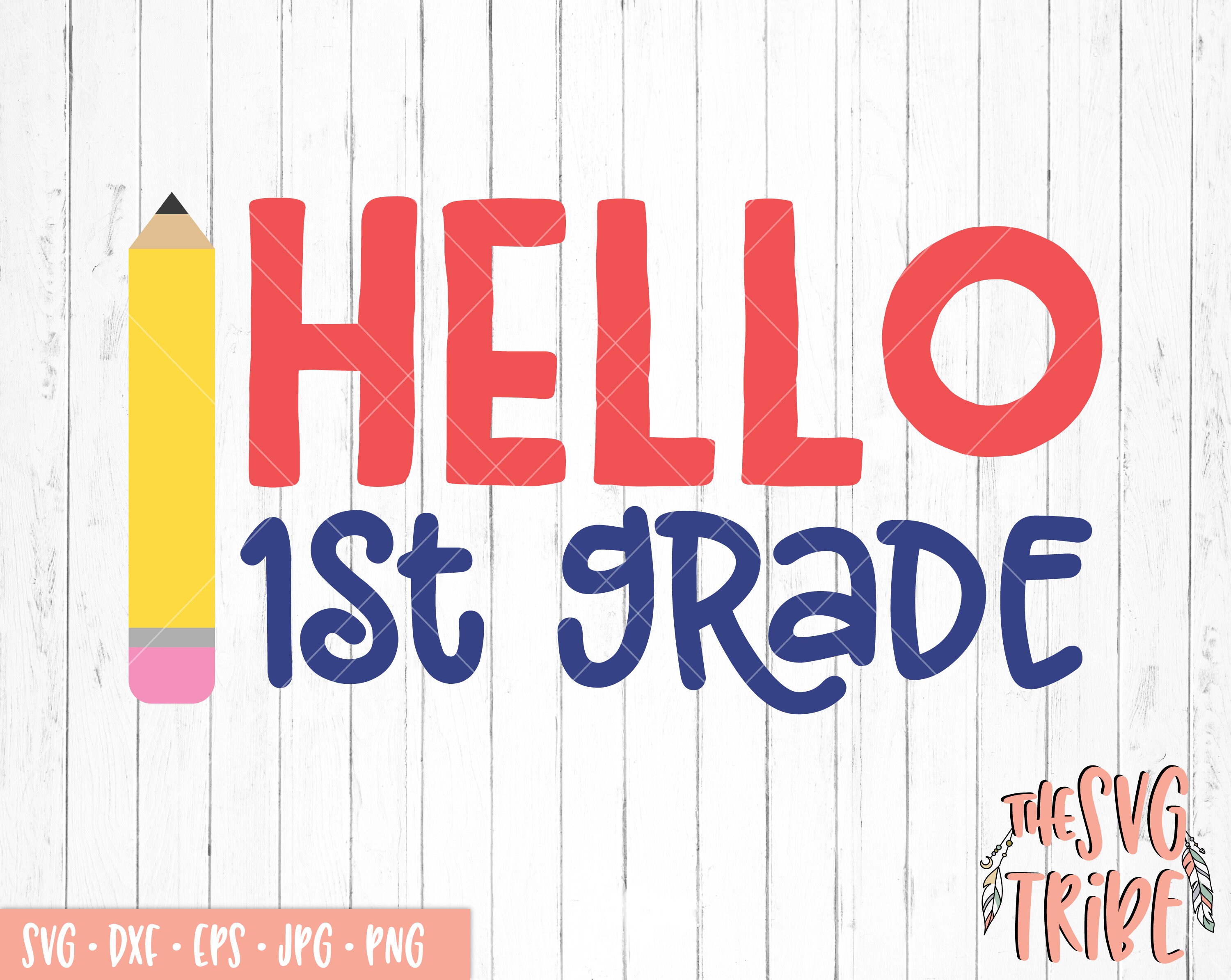 Hello 1st Grade SVG, Eps Jpg Png Dxf, Files for Cutting Machines ...