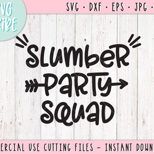 Sleepover Crew Svg Slumber Party Svg Png Dxf Svg Files for - Etsy