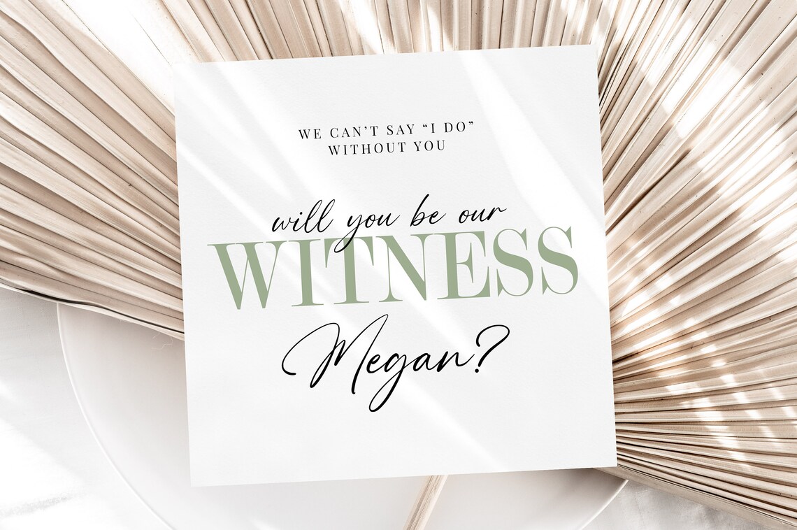 Personalized Witness Proposal Card – Wedding Party Invitation - Etsy