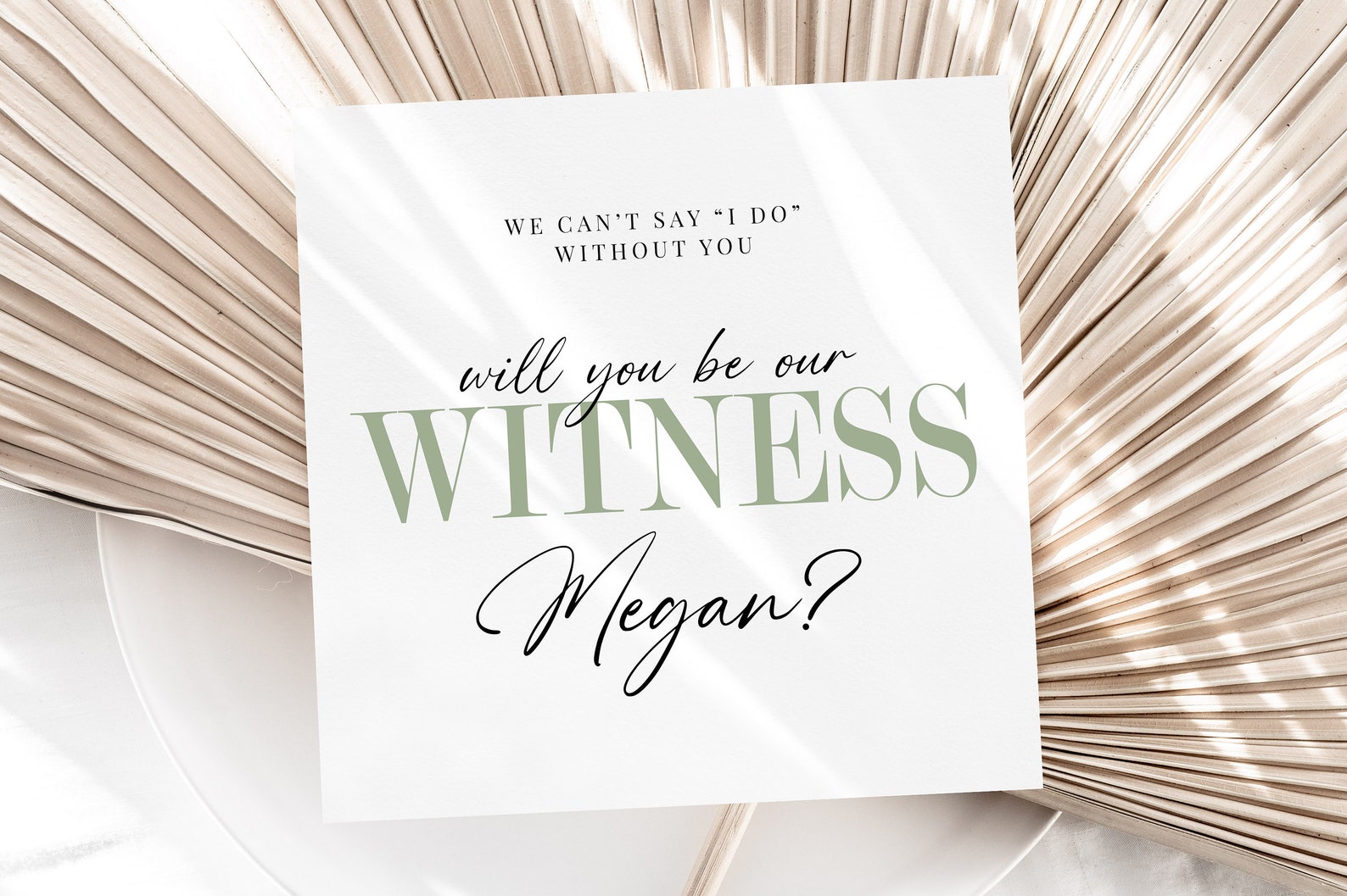 Will You Be Our Witness Card Personalised We Can't Say I - Etsy