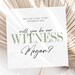 Will You Be Our Witness Card Personalised We Can't Say I - Etsy