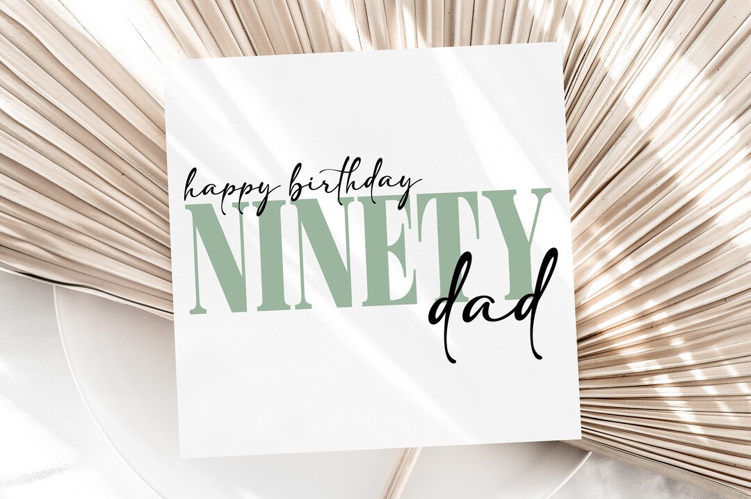 Dad 90th Birthday Card 90th Birthday Card for Dad 90th - Etsy