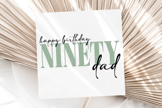 Dad 90th Birthday Card 90th Birthday Card for Dad 90th - Etsy