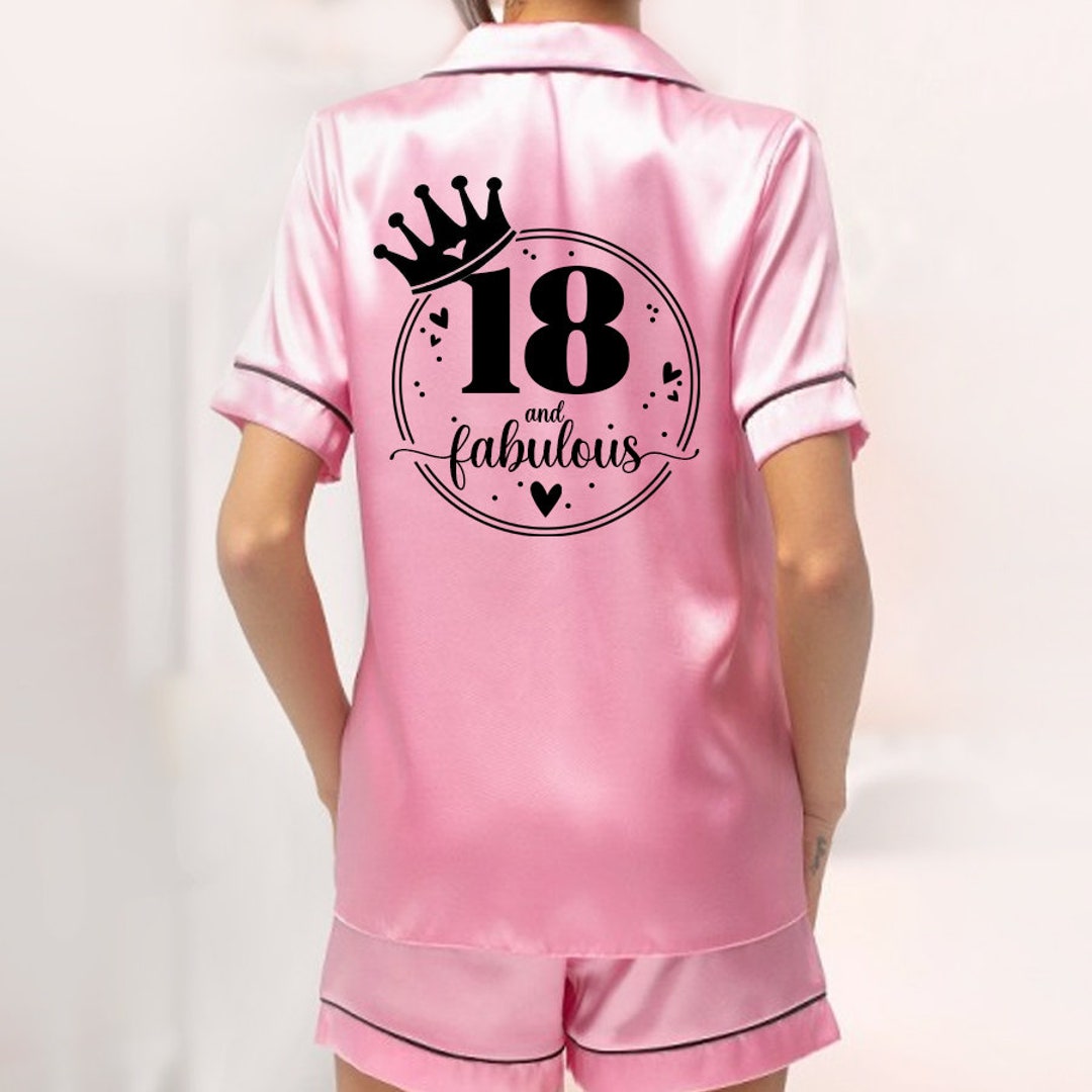 18th Birthday Pyjamas 18 and Fabulous Personalised 18th - Etsy