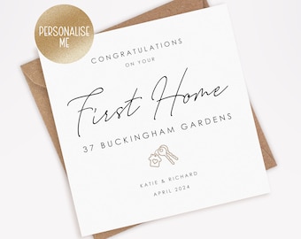 Personalised Congratulations on Your First Home Together Card, Happy ...