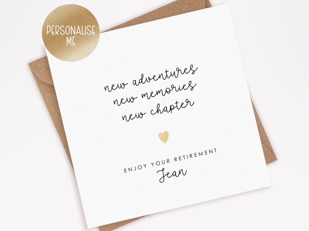 Personalised Retirement Card, Congratulations on Your Retirement, Happy ...