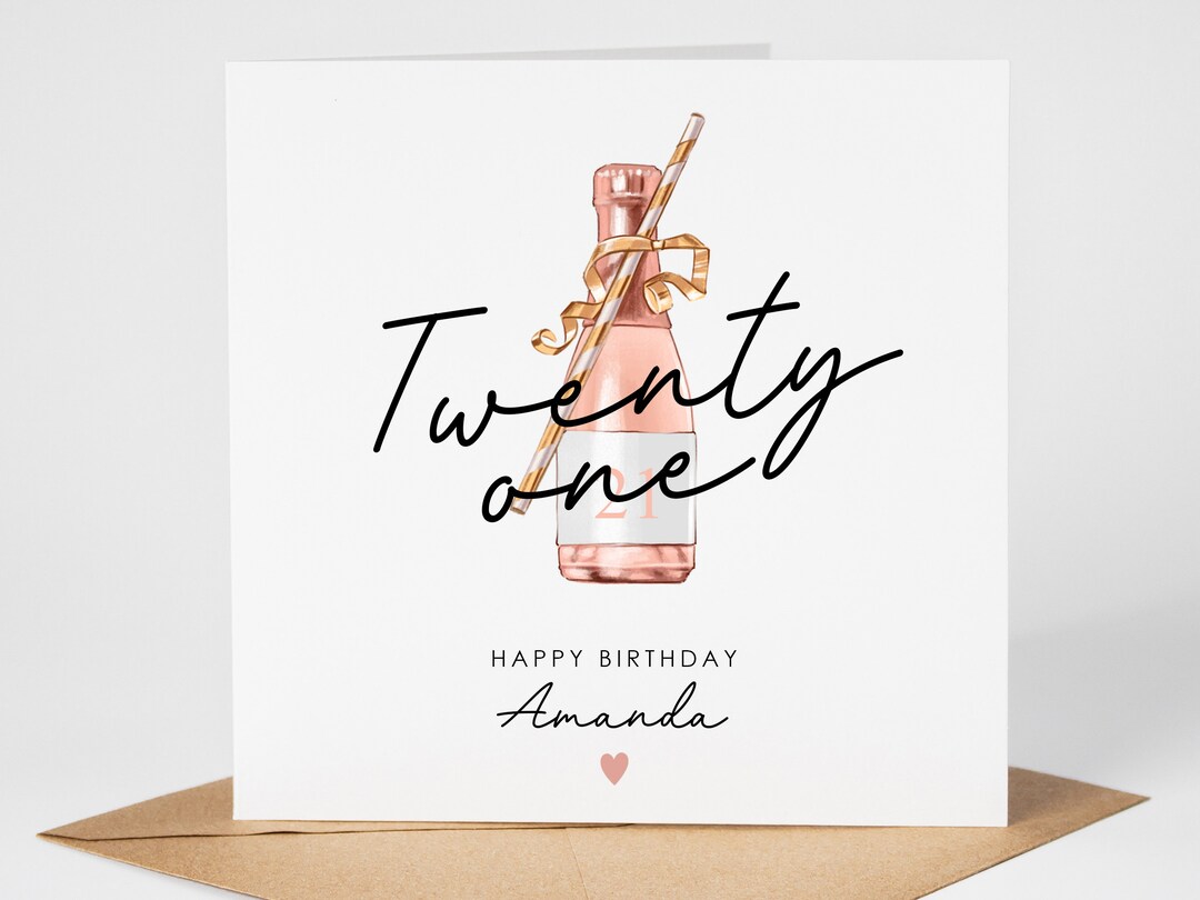 Personalised 21st Birthday Card for Daughter - 21st Birthday Card Girl ...