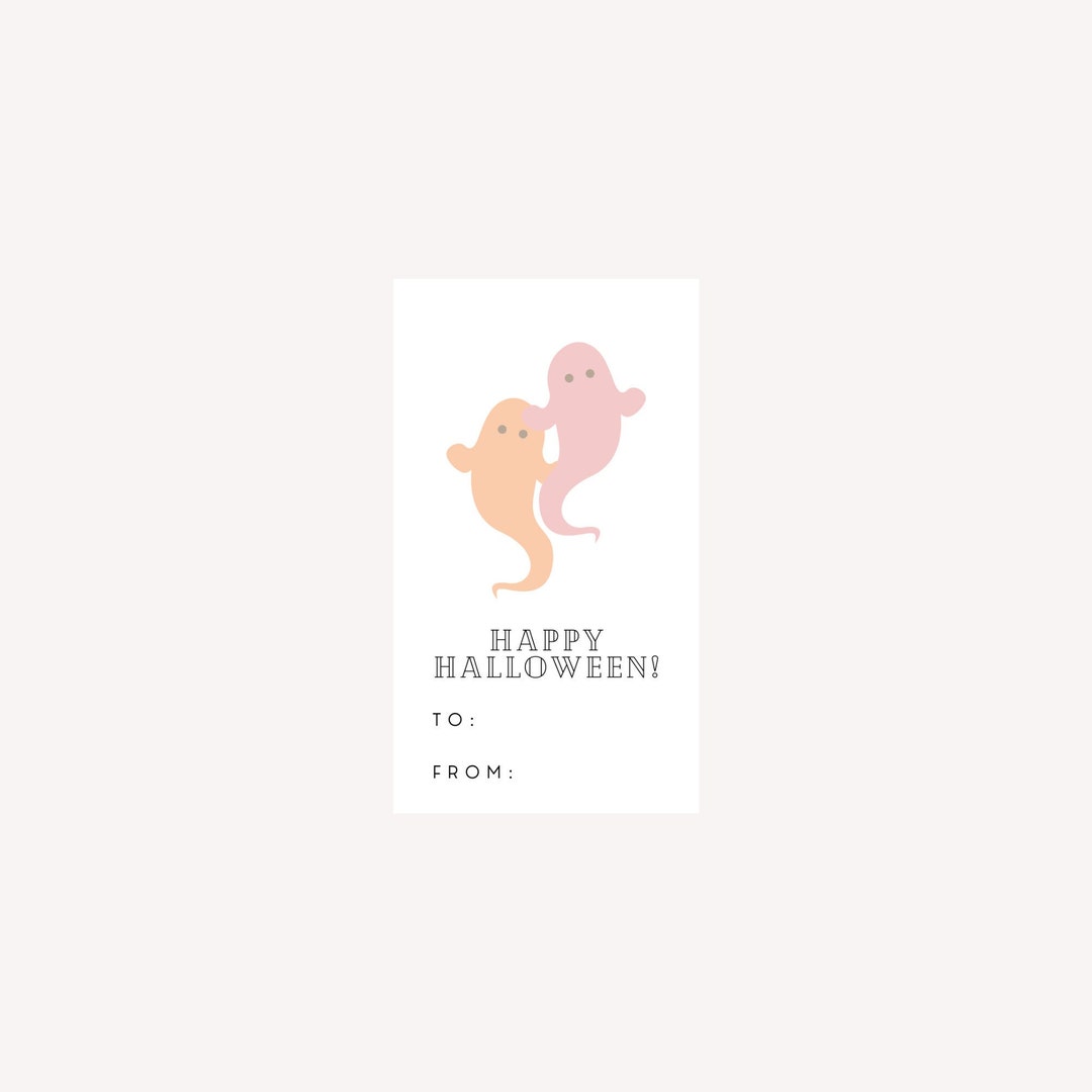 Printable Ghost Gift Tags | Cute Ghost Tags | Happy Halloween Gift Tags ...