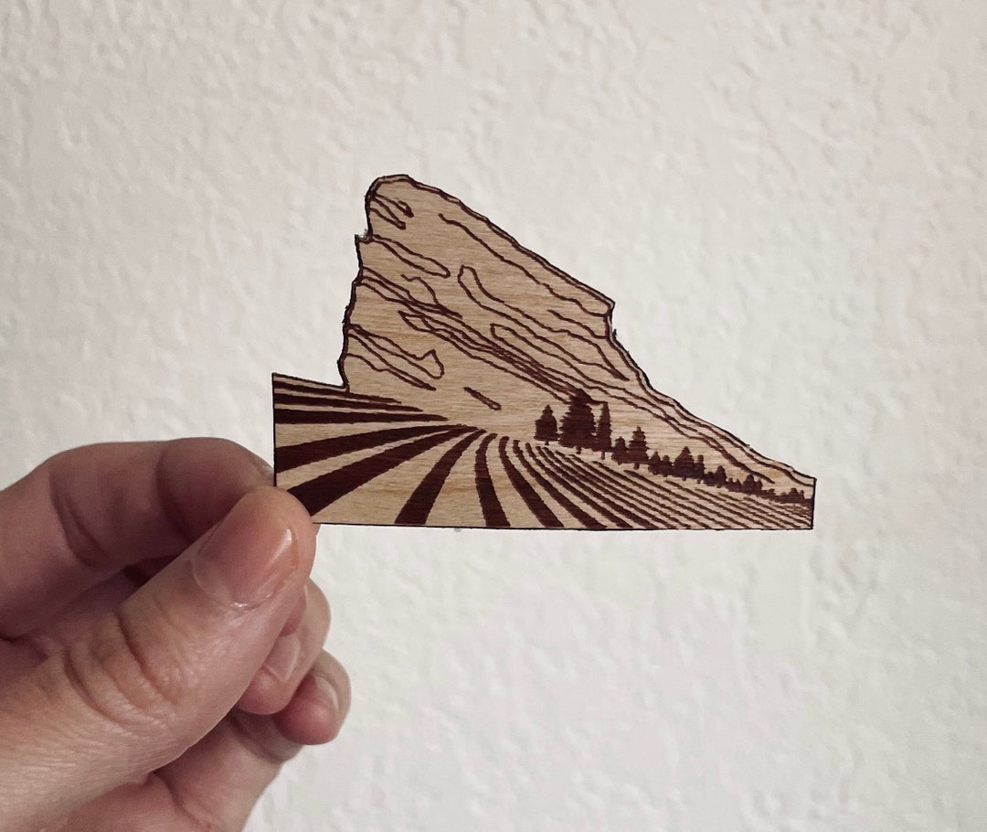 Red Rocks Amphitheater Sticker Wood Sticker Unique Sticker Concert ...