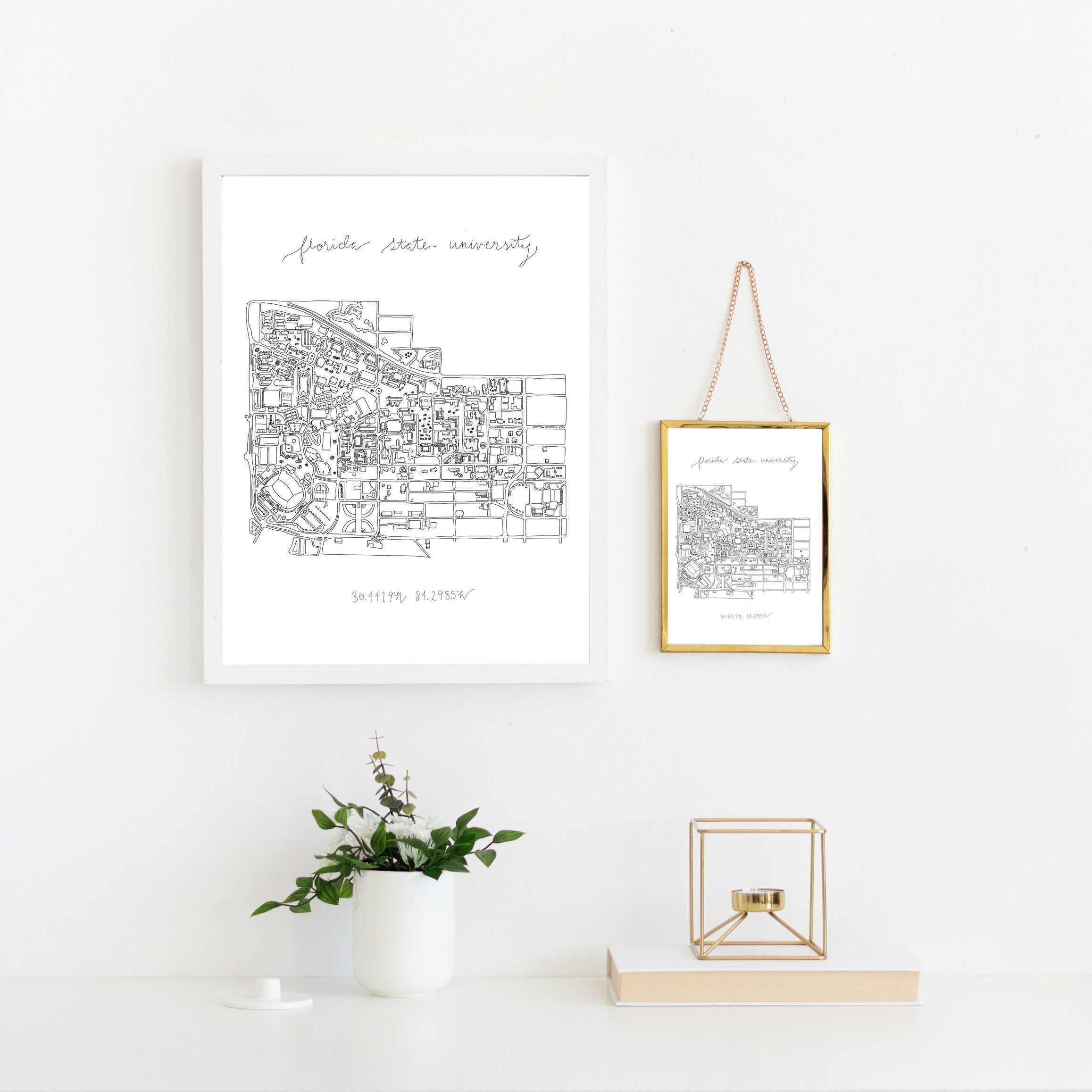 FSU Poster Map Perfect College Gift Florida State University - Etsy