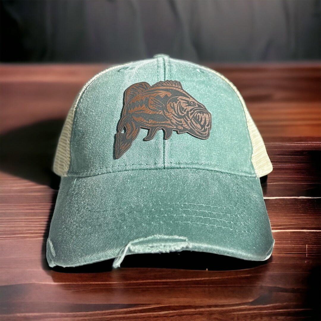 Mens Hat, Custom Hats, Hats for Men, Bass Fish, Fishing, Bass Fishing ...