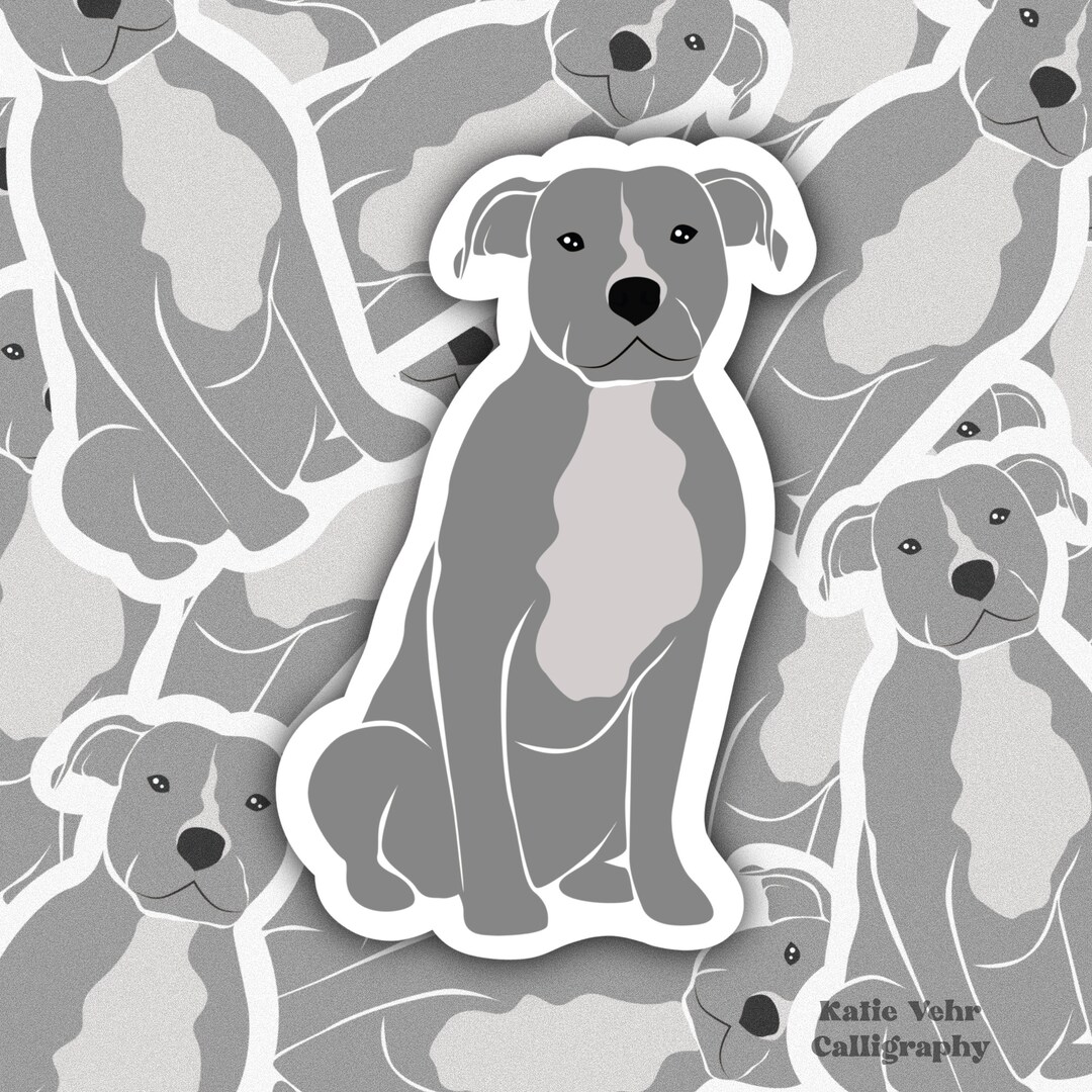 Pitbull Sticker, Pitbull, Dog Mom, Sticker, Pitty, Rescue Dog, Dog ...