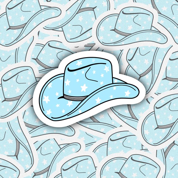 Cowboy Hat Cowboy Hat Sticker Star Sticker Vintage Sticker | Etsy