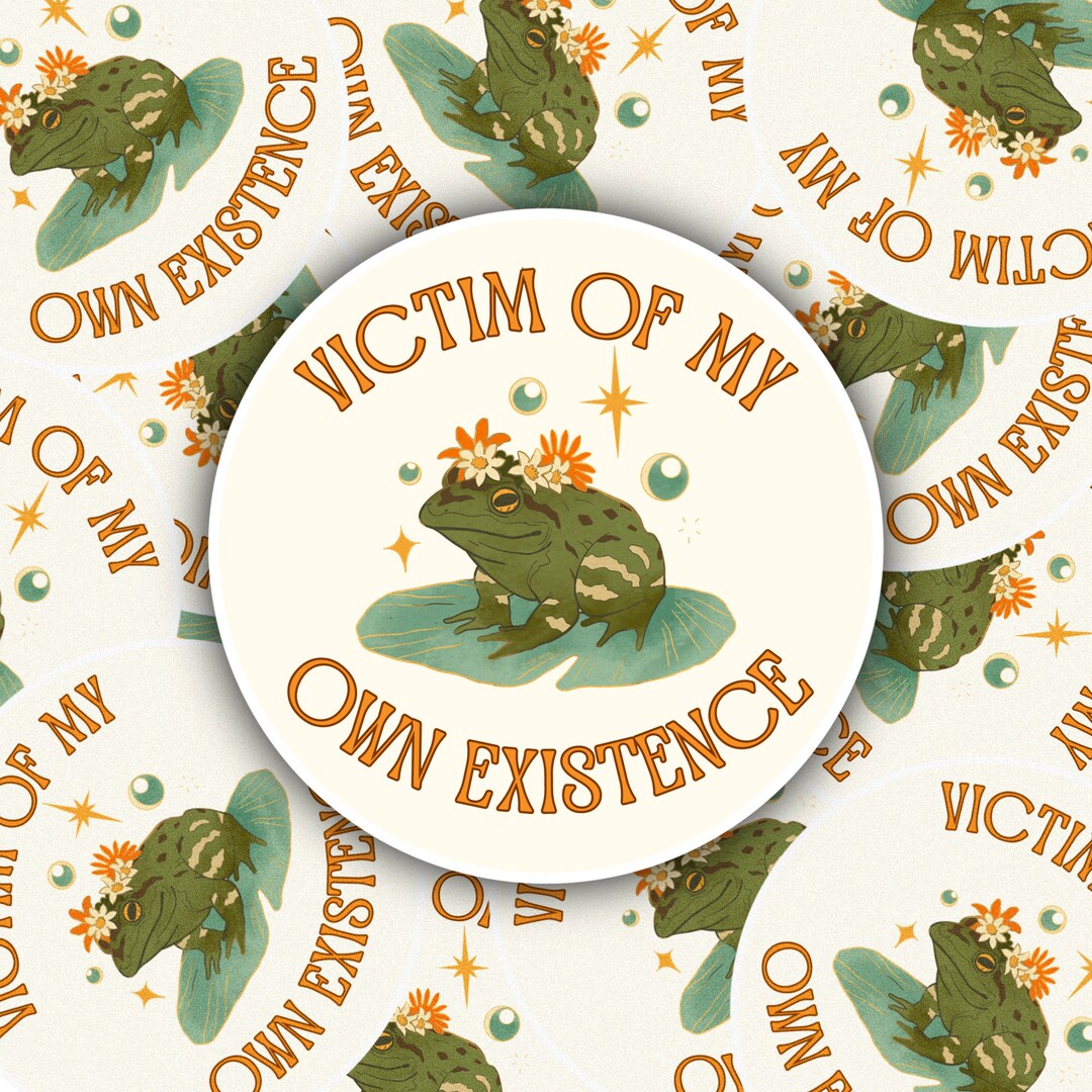 Sticker, Funny Sticker, Frog, Laptop Sticker, Water Bottle Sticker ...