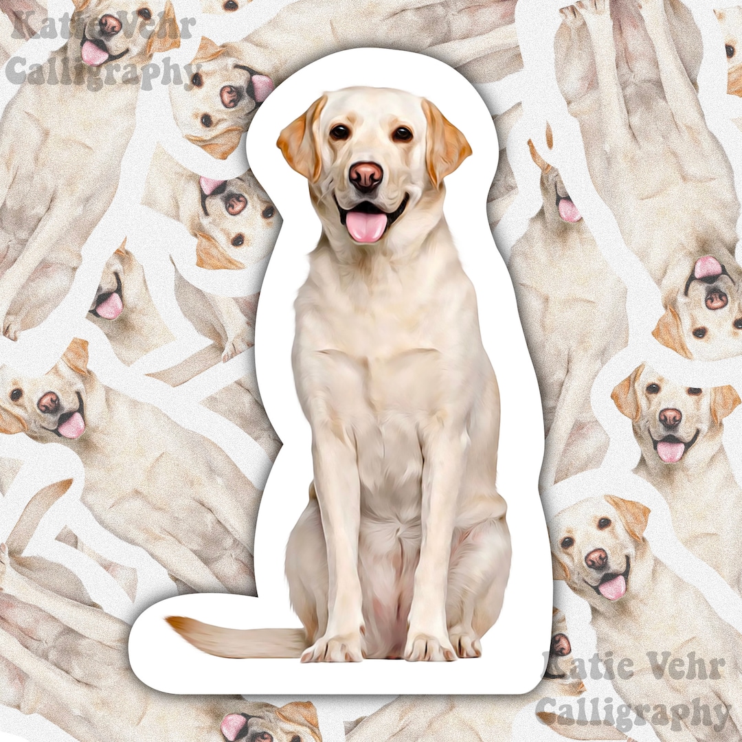 Labrador Sticker, Yellow Lab, Dog Sticker, Hunting Dog, Hunting, Lab ...