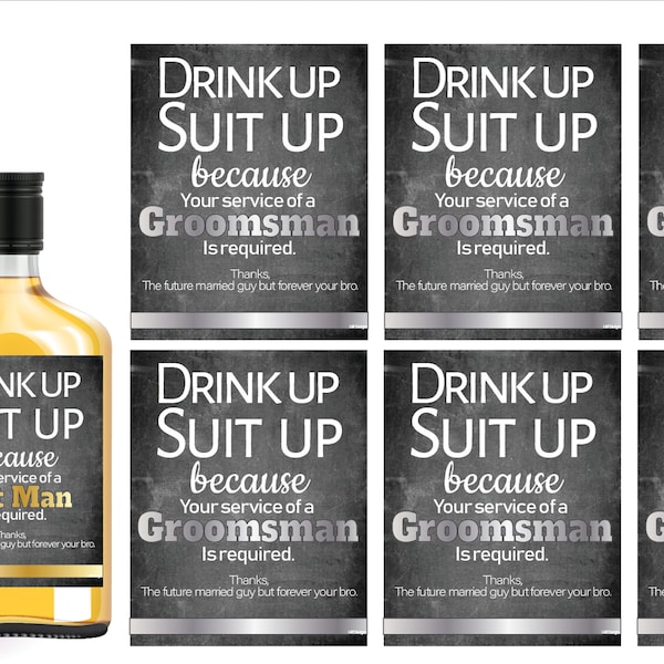 Groomsmen Proposal Liquor Bottle - Etsy