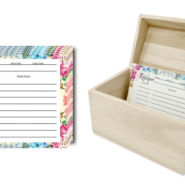 Recipe Card Box - Etsy