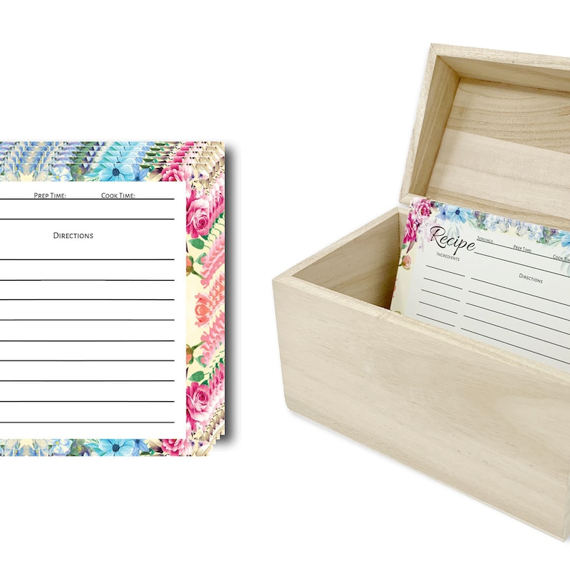 Recipe Card Box - Etsy