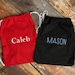 Embroidered Personalised Football Drawstring School Bag | Kids Custom ...
