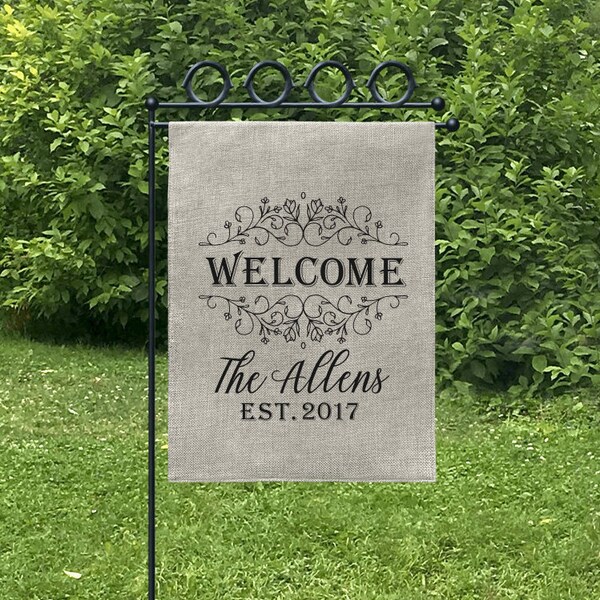 Burlap Garden Flag - Etsy