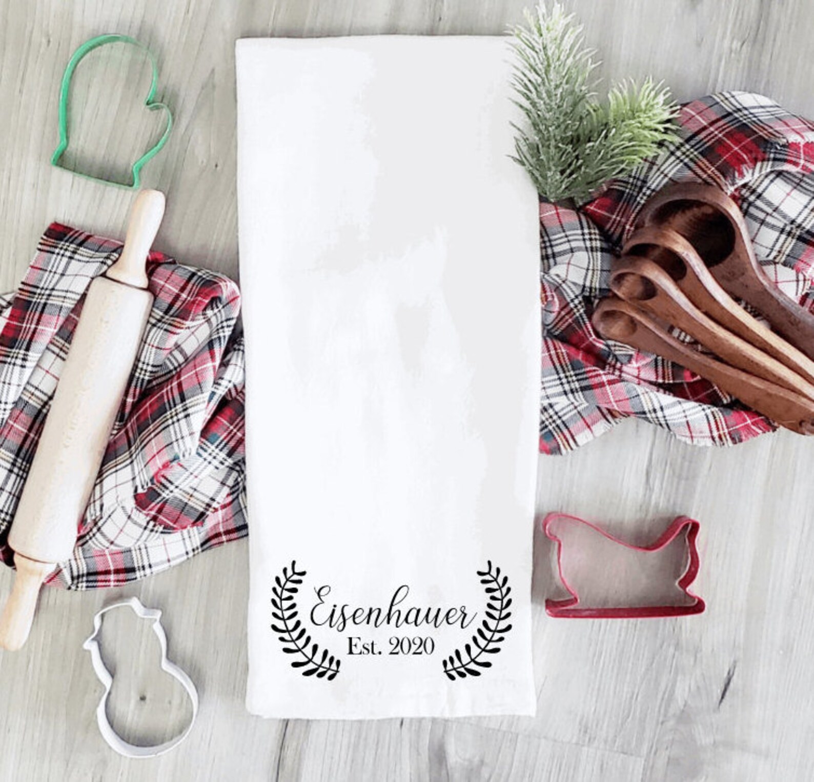 Custom Tea Towel Gift for Couple Family Name Personalized - Etsy