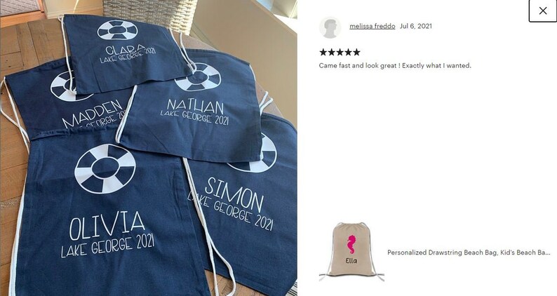 Personalized Drawstring Beach Bag Kid's Beach Bag - Etsy