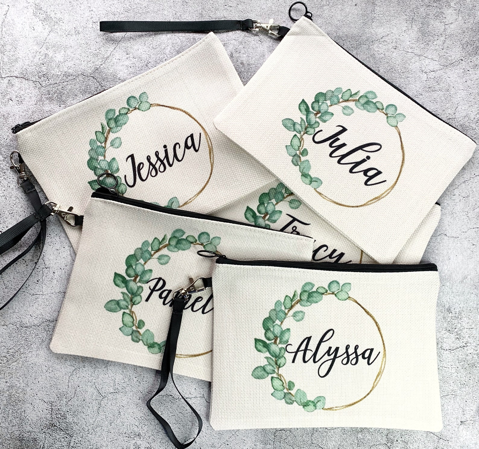 Personalized Makeup Wristlet Bag Bridesmaid Proposal - Etsy
