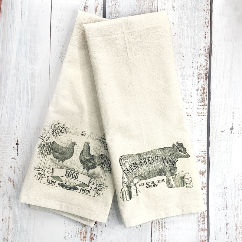 Kitchen Towels Farmhouse - Etsy