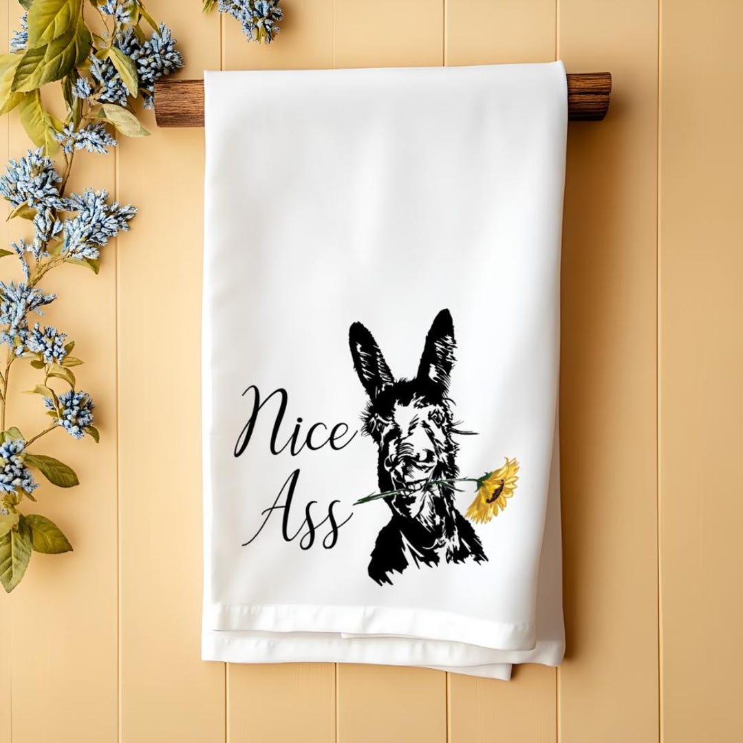 Funny Donkey Hand Towel: Nice Butt Bathroom Decor - Etsy