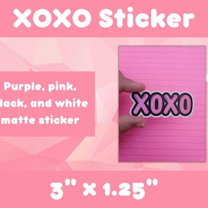 XOXO Sticker - Valentine's - Sticker - Etsy