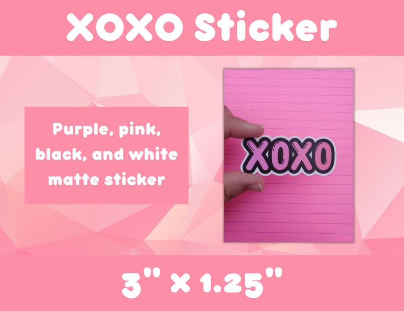 XOXO Sticker - Valentine's - Sticker - Etsy