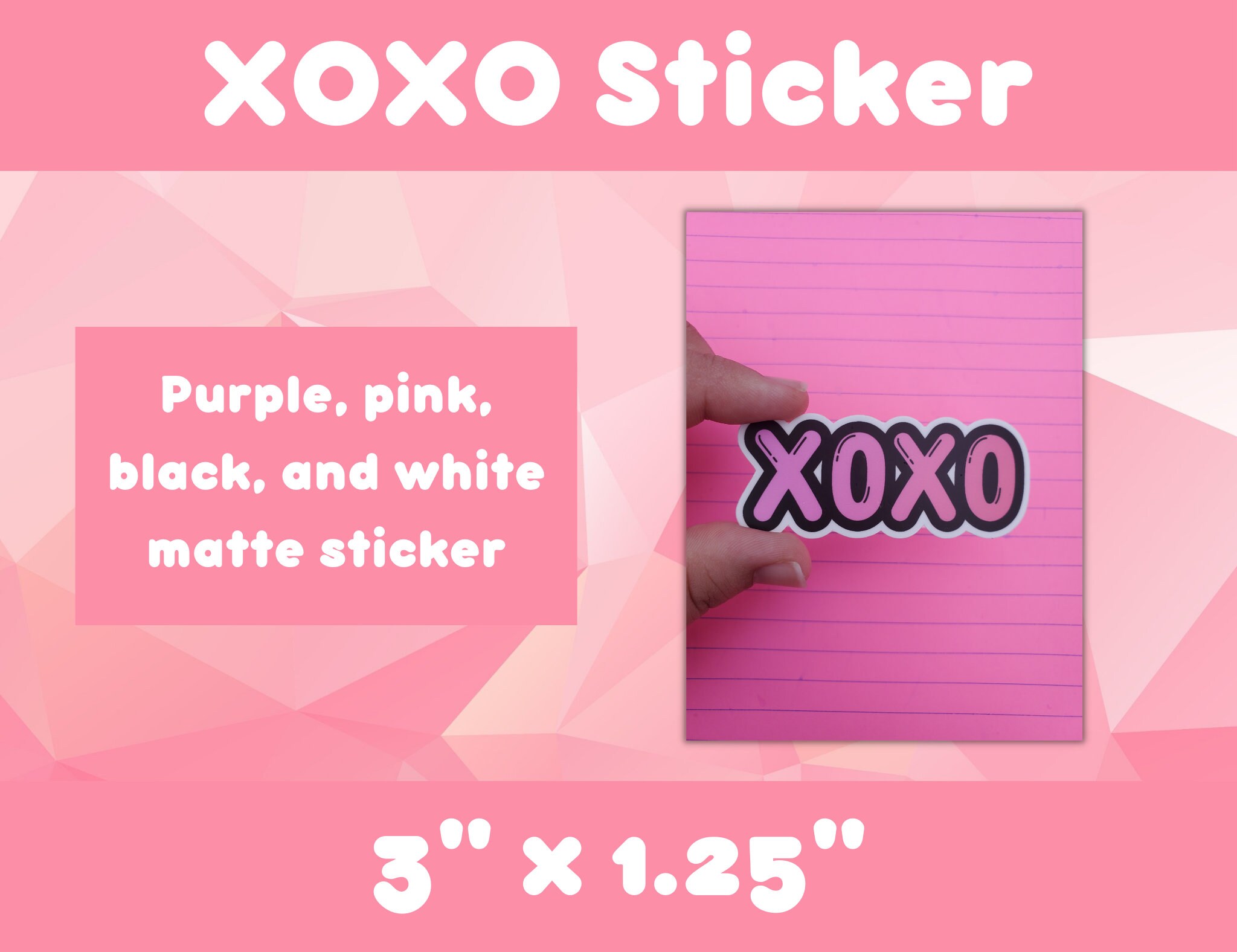 XOXO Sticker Valentine's Sticker - Etsy