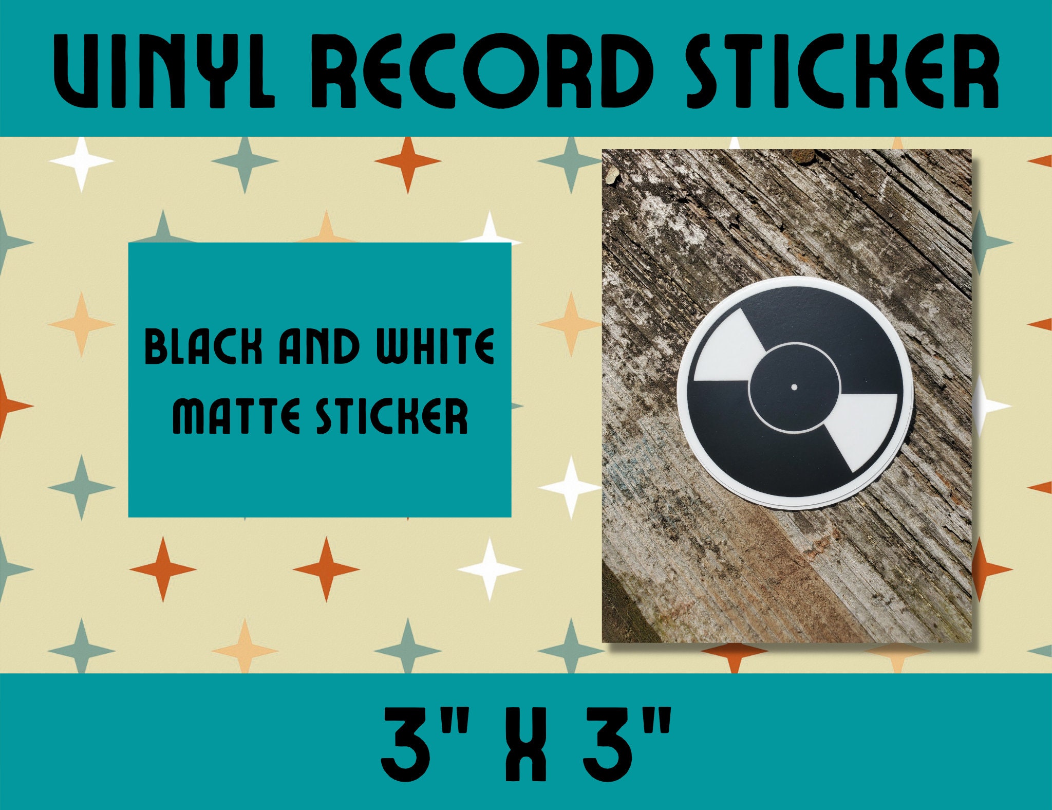 Vinyl Record Sticker - Vinyl Record - Vinyl Sticker - Retro Sticker - Etsy