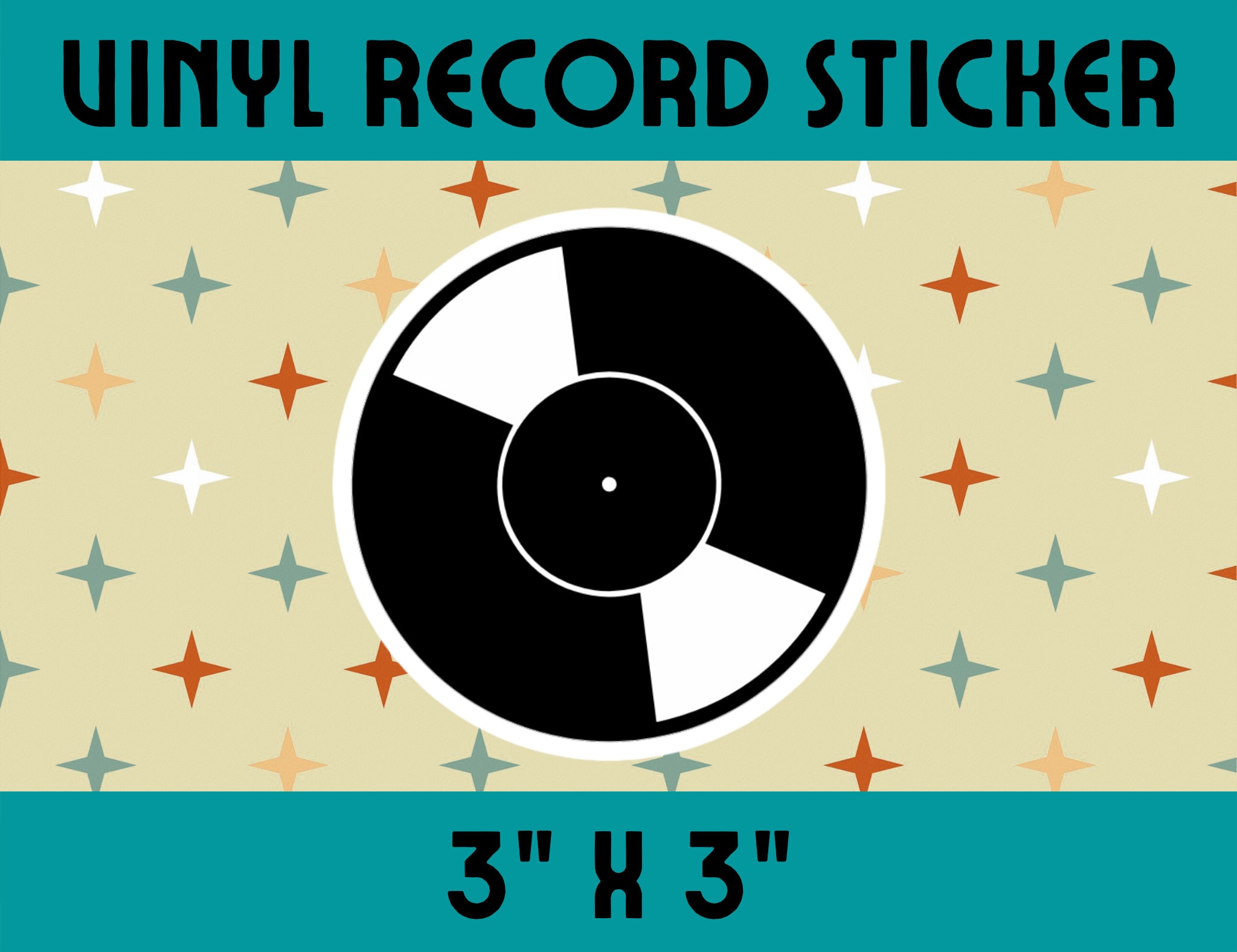 Vinyl Record Sticker - Vinyl Record - Vinyl Sticker - Retro Sticker - Etsy