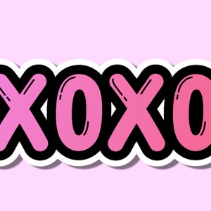 XOXO Sticker - Valentine's - Sticker - Etsy