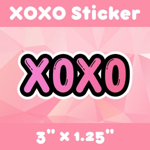 XOXO Sticker - Valentine's - Sticker - Etsy