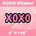 XOXO Sticker - Valentine's - Sticker - Etsy