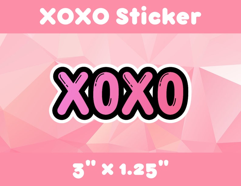 XOXO Sticker - Valentine's - Sticker - Etsy