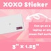 XOXO Sticker - Valentine's - Sticker - Etsy